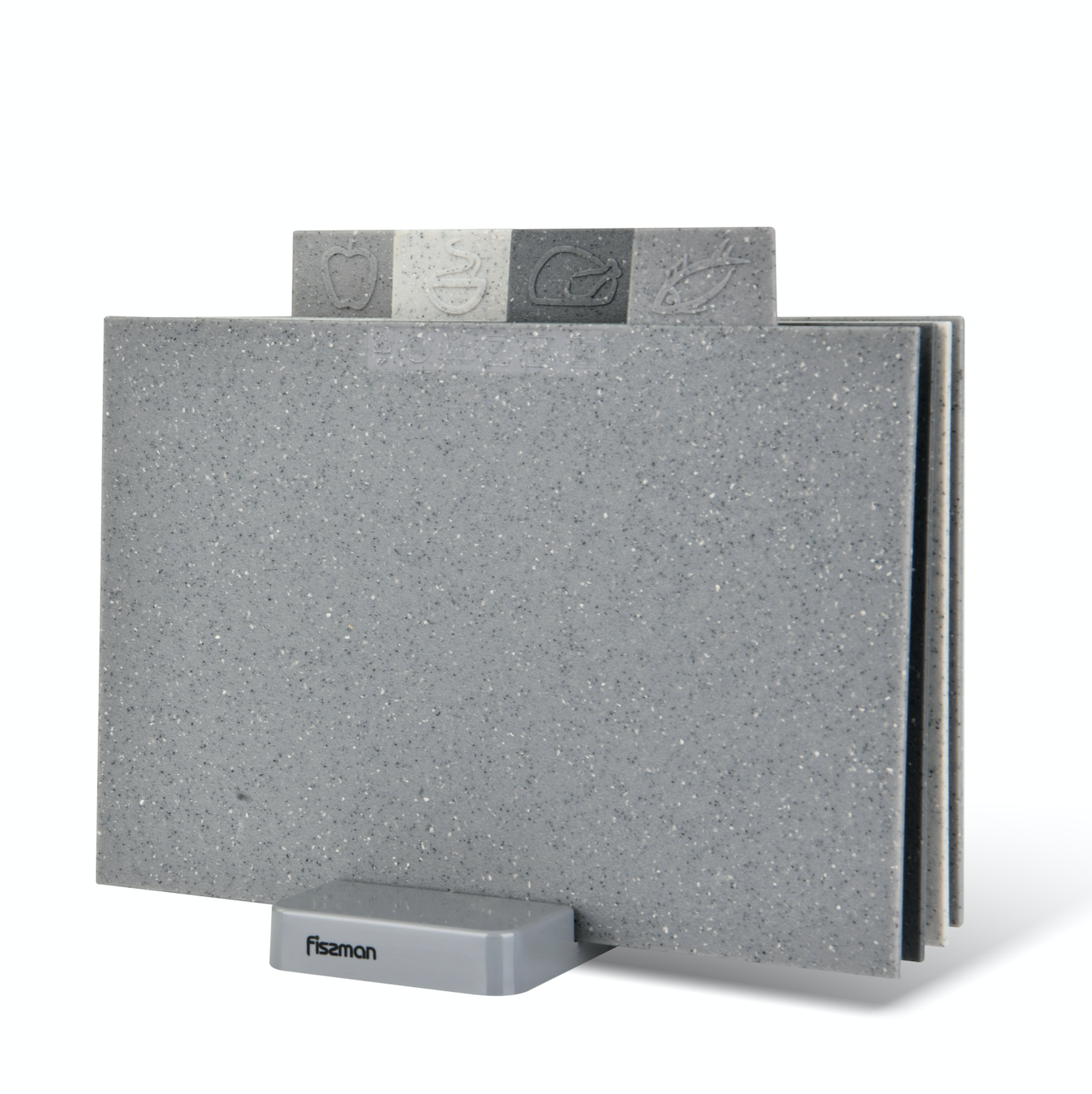 Fissman Index Chopping Board Set with Stand - 4 Piece Cutting Boards ...